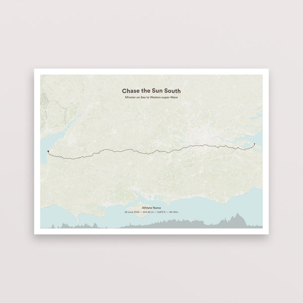 Chase the Sun Poster - Personalised – The English Cyclist