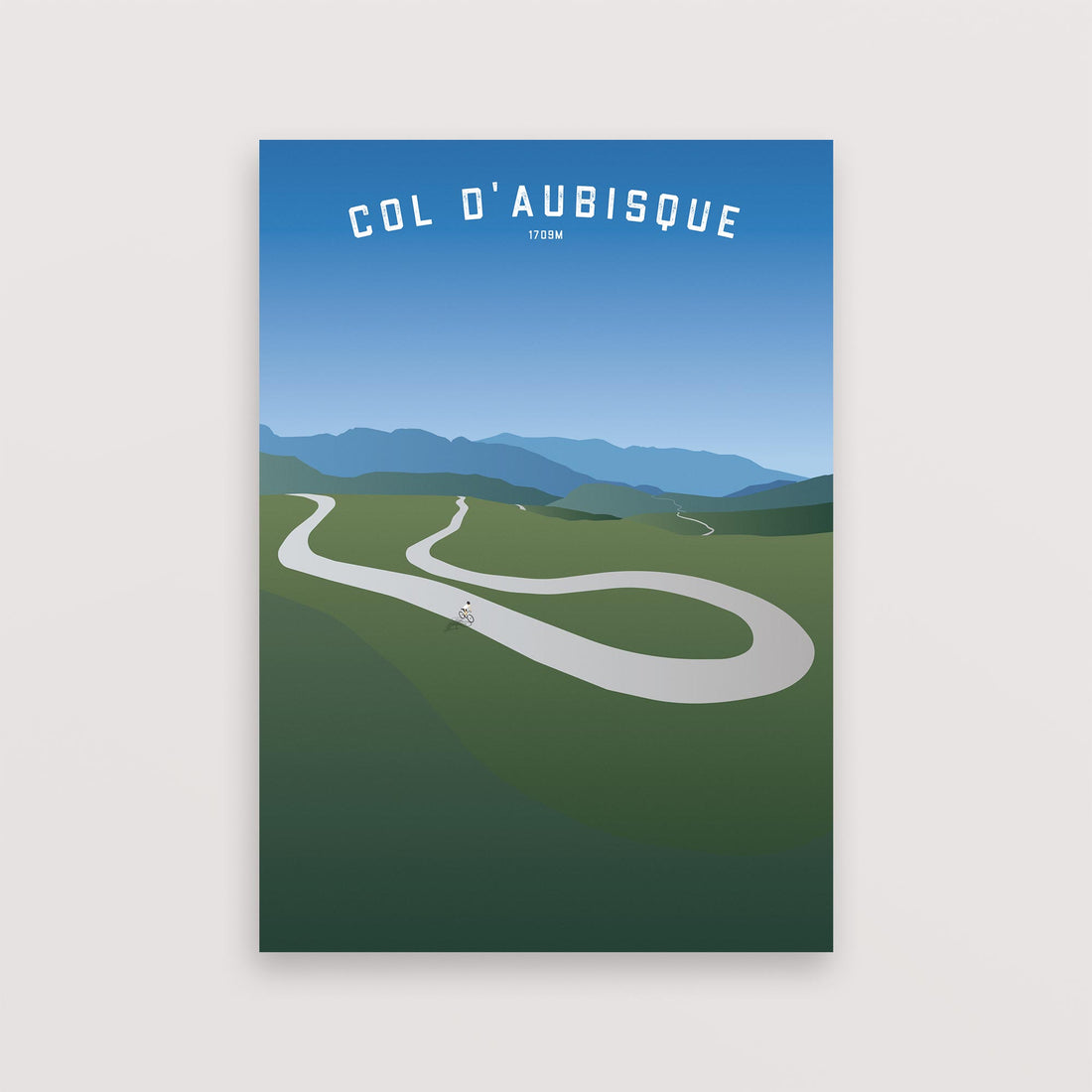 Col d'Aubisque Climb Cycling Poster - Landscape – The English Cyclist