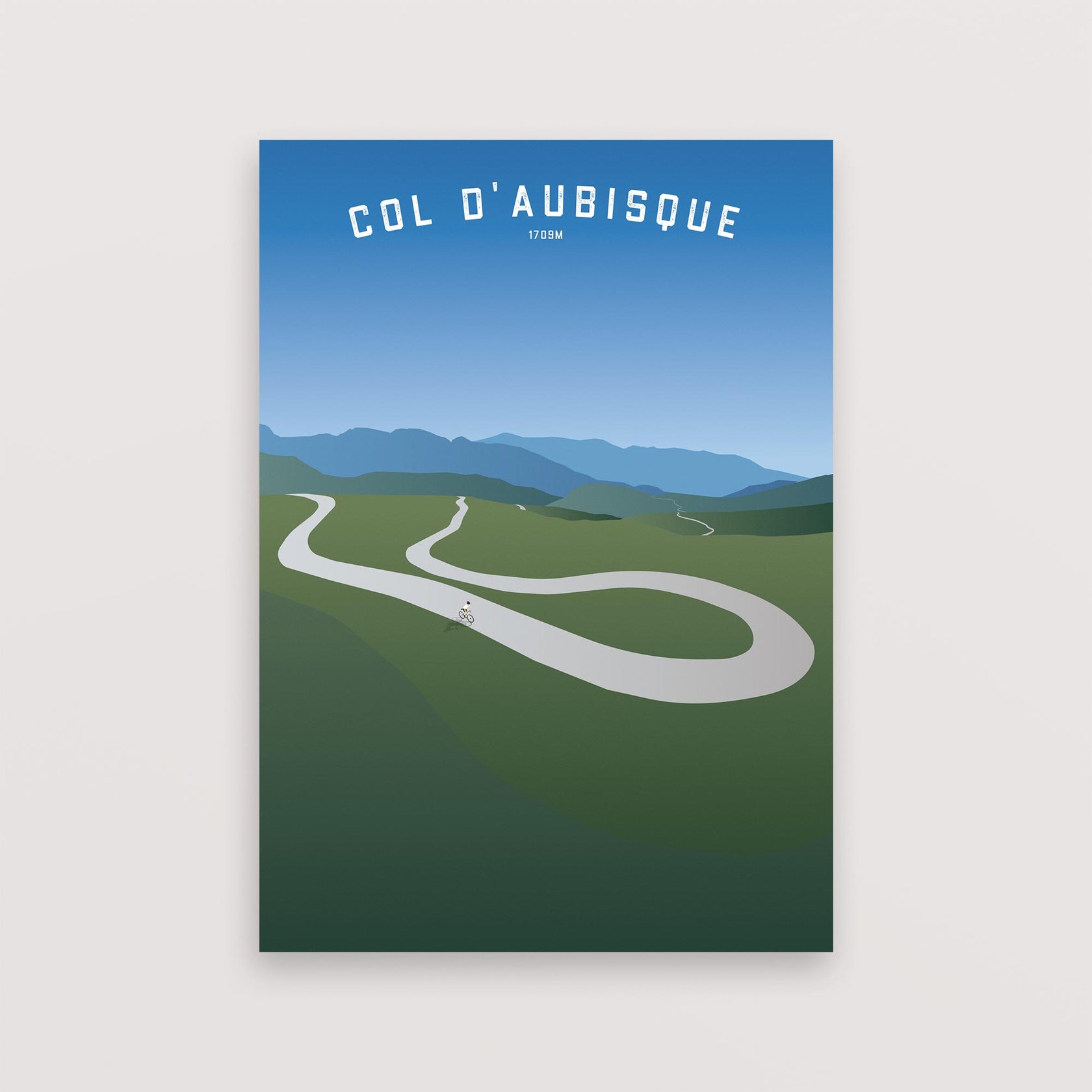Col d'Aubisque Climb Cycling Poster - Landscape – The English Cyclist
