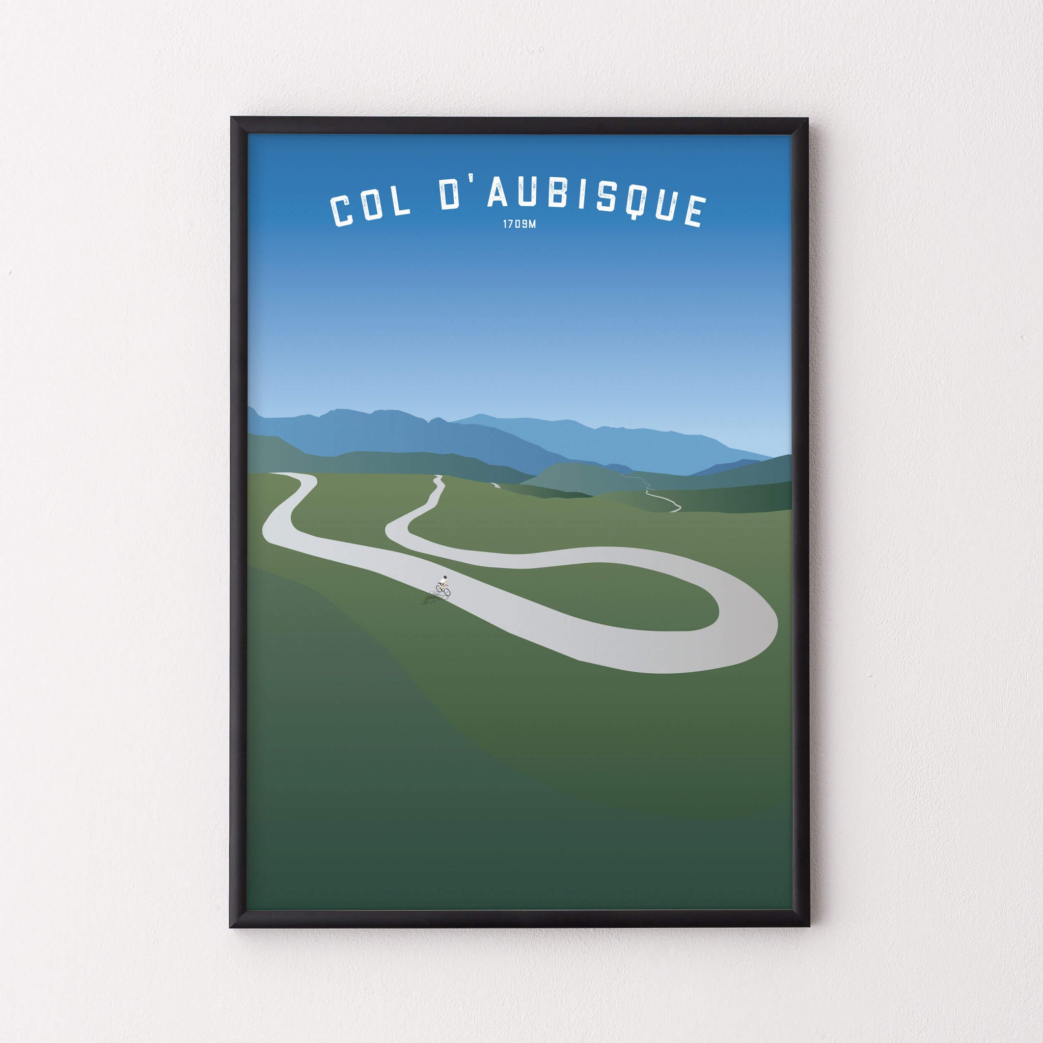 Col d'Aubisque Climb Cycling Poster - Landscape – The English Cyclist