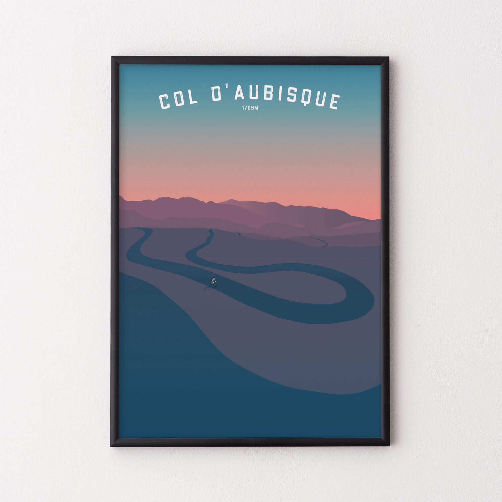 Col d'Aubisque Climb Cycling Poster - Landscape – The English Cyclist
