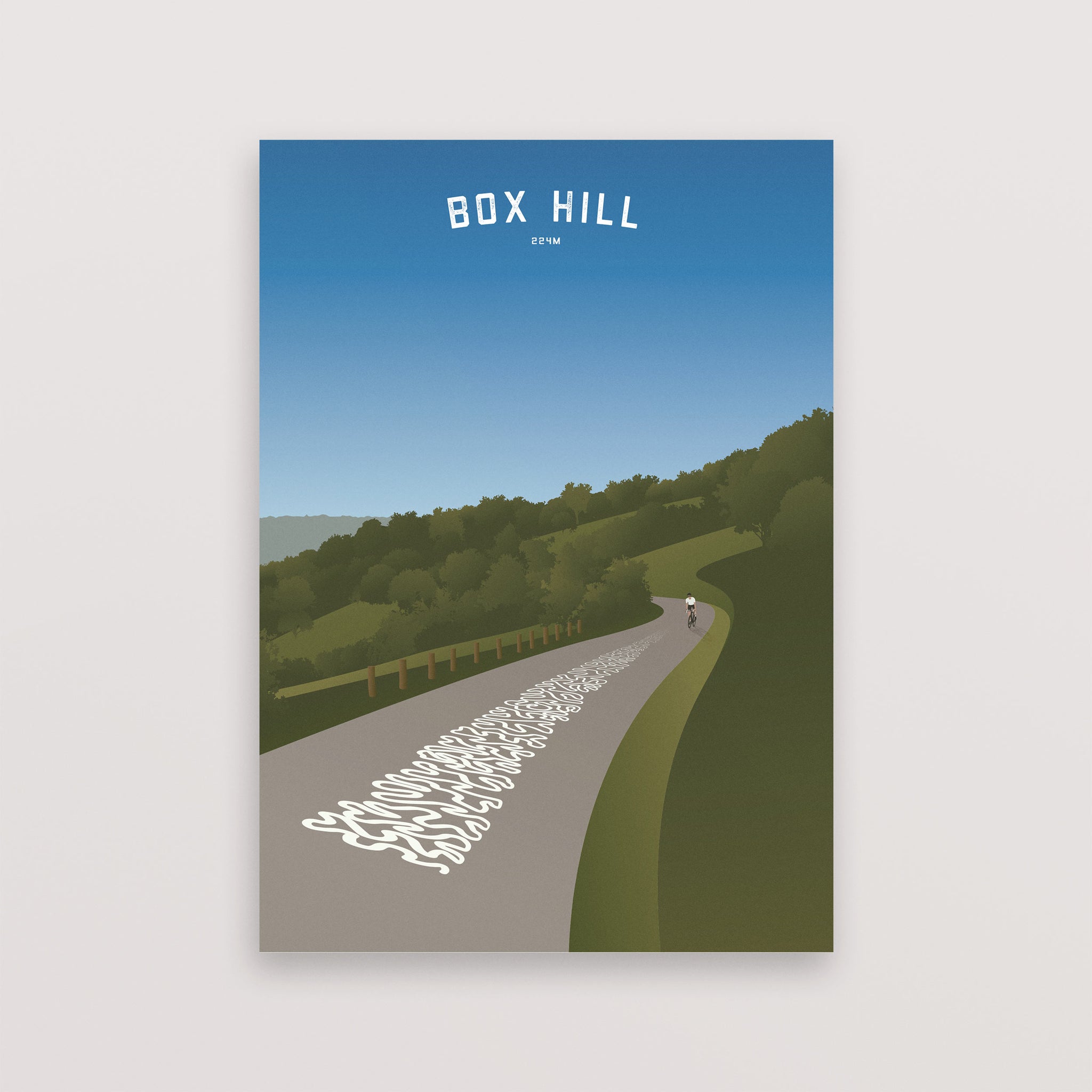 Box Hill Cycling Climb Print – The English Cyclist