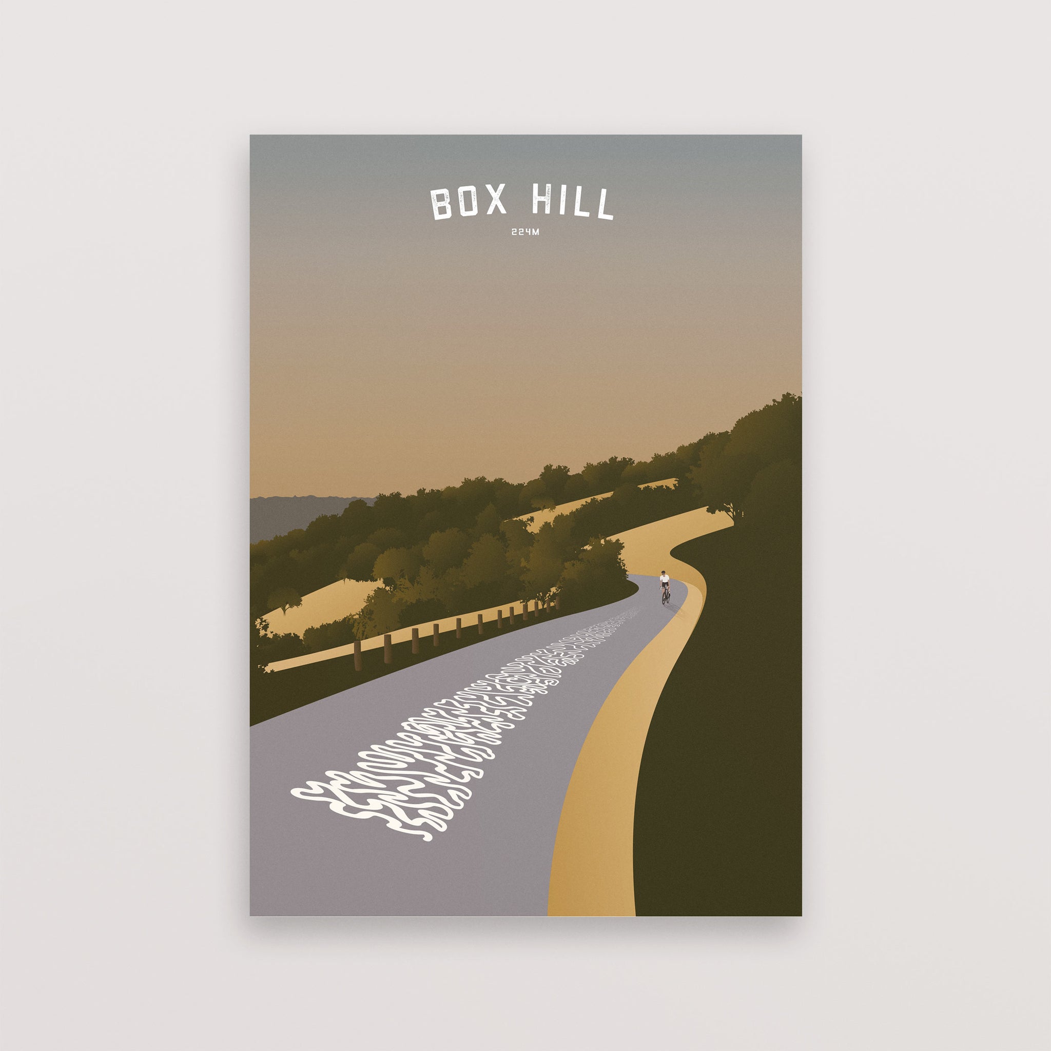 Box Hill Cycling Climb Print – The English Cyclist