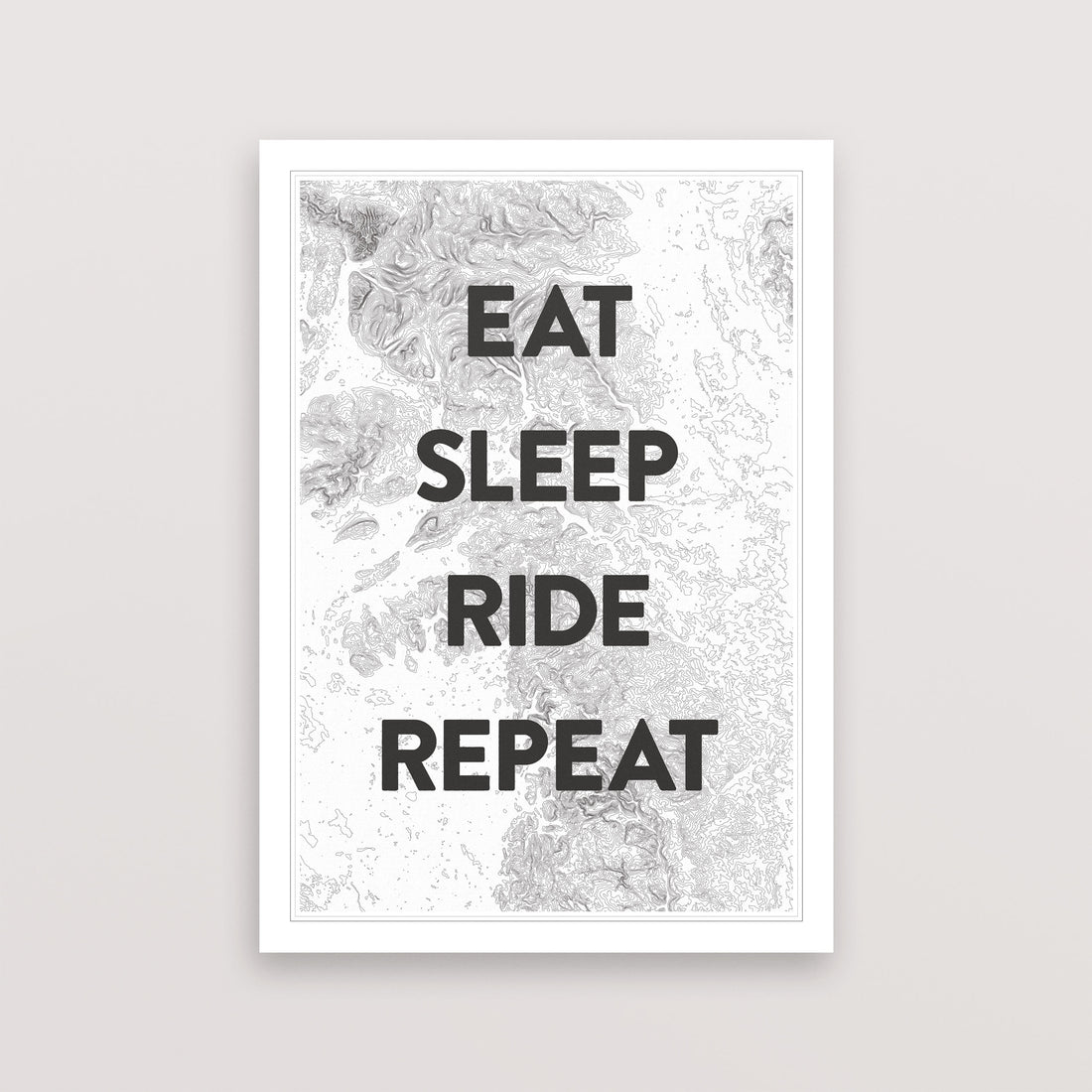 Eat Sleep Ride Repeat Poster – Great Cycling Gift – The English Cyclist